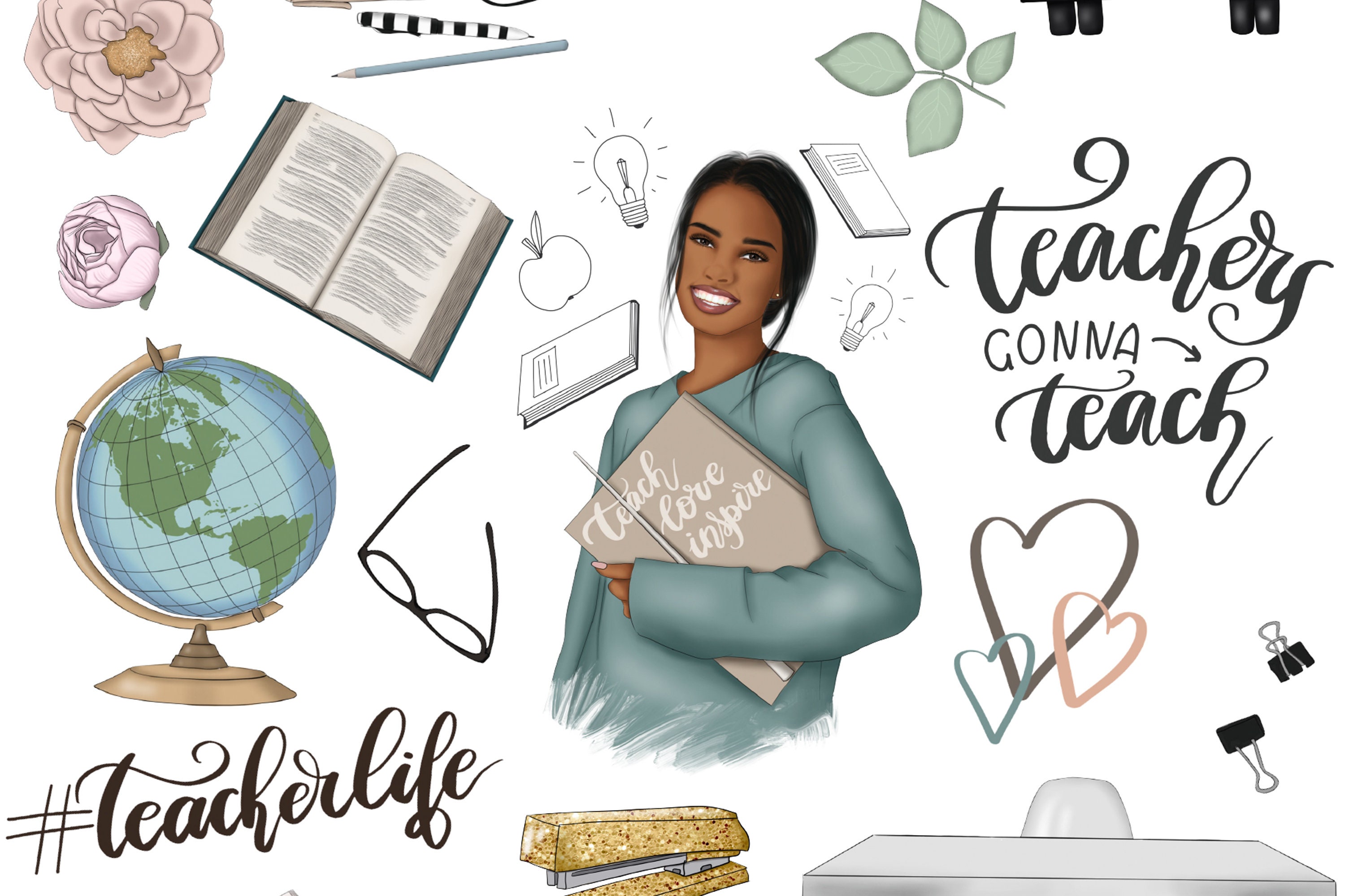 Teacher Stickers Goodnotes 5 Planner Digital Stickers - Etsy