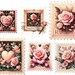 Valentine's Day Retro Clip Art With Vintage Stamps, Postage Vintage ...