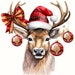 Digital Deer Sublimation Print File Printable Christmas Deer Graphic PNG Download Red Deer ...