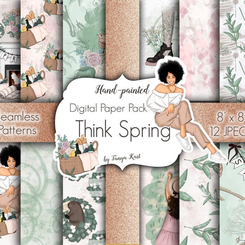 Spring Patterns Spring Papers Surface Design Planner - Etsy