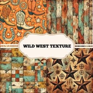 Wild West Textures With Vintage Cowboy Patterns, Rustic Wqood ...