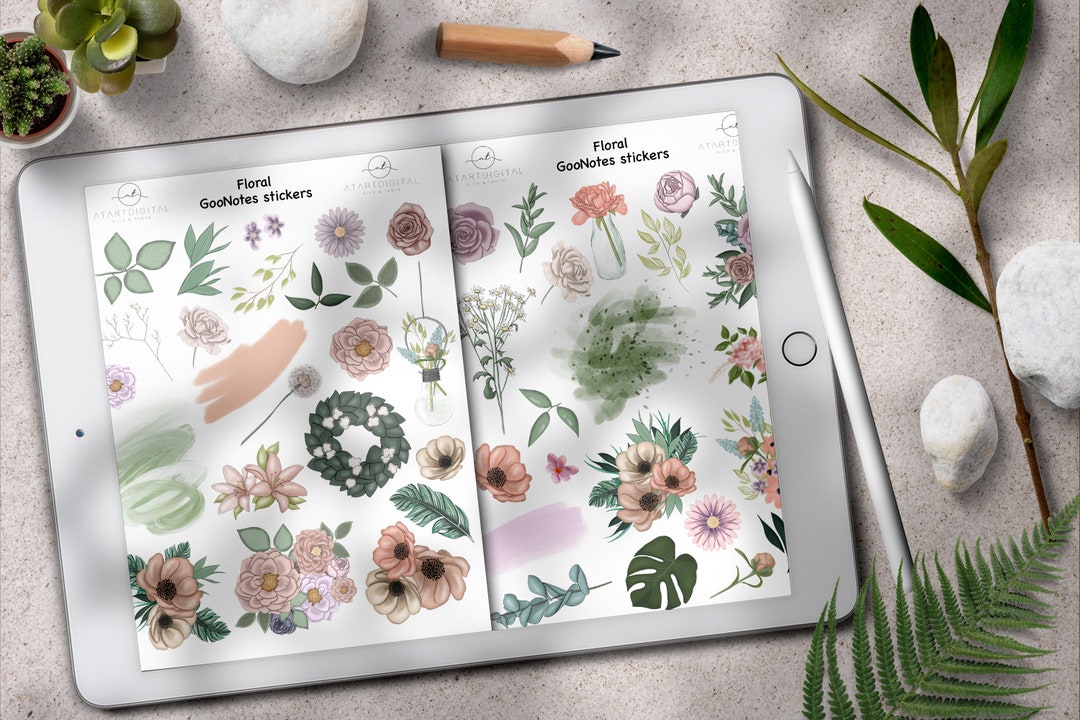 Spring Flowers Goodnotes Planner Stickers, Floral Goodnotes Stickers ...