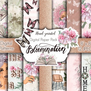 Spring Digital Paper Floral Background Flower Digital Paper - Etsy
