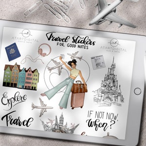 Goodnotes Stickers, Travel Icons, Goodnotes 5 , iPad Planner, Digital ...