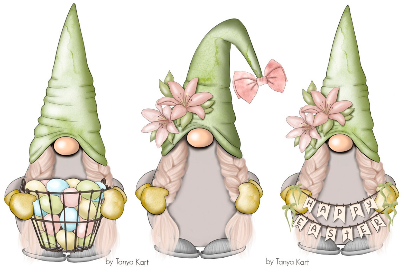 Spring Easter Gnomes PNG Clipart - Instant Download for Commercial Use ...