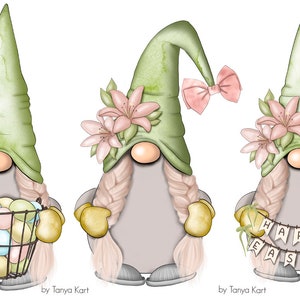 Spring Easter Gnomes PNG Clipart - Instant Download for Commercial Use ...