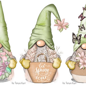 Spring Easter Gnomes PNG Clipart - Instant Download for Commercial Use ...