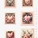 Valentine's Day Retro Clip Art With Vintage Stamps, Postage Vintage ...