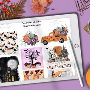 Goodnotes Sickers for Halloween Digital Planner, Spooky Witch Digital ...