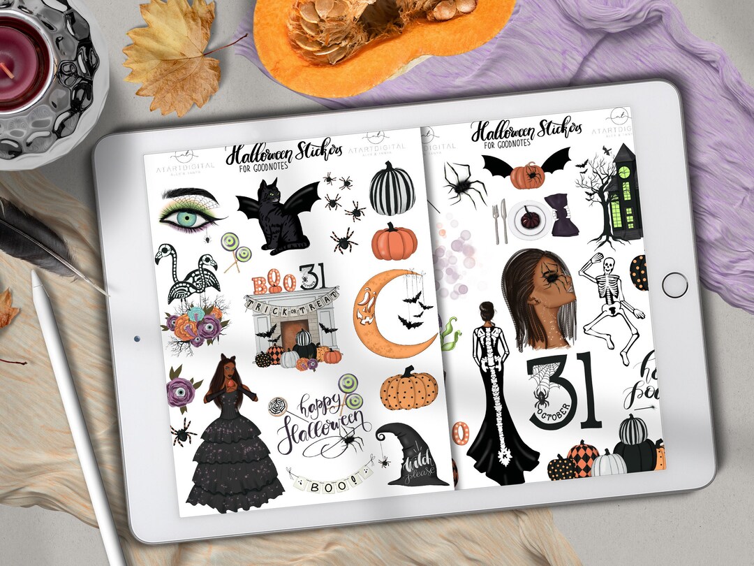 Halloween Goodnotes Stickers for Digital Planning, Goodnotes Files ...