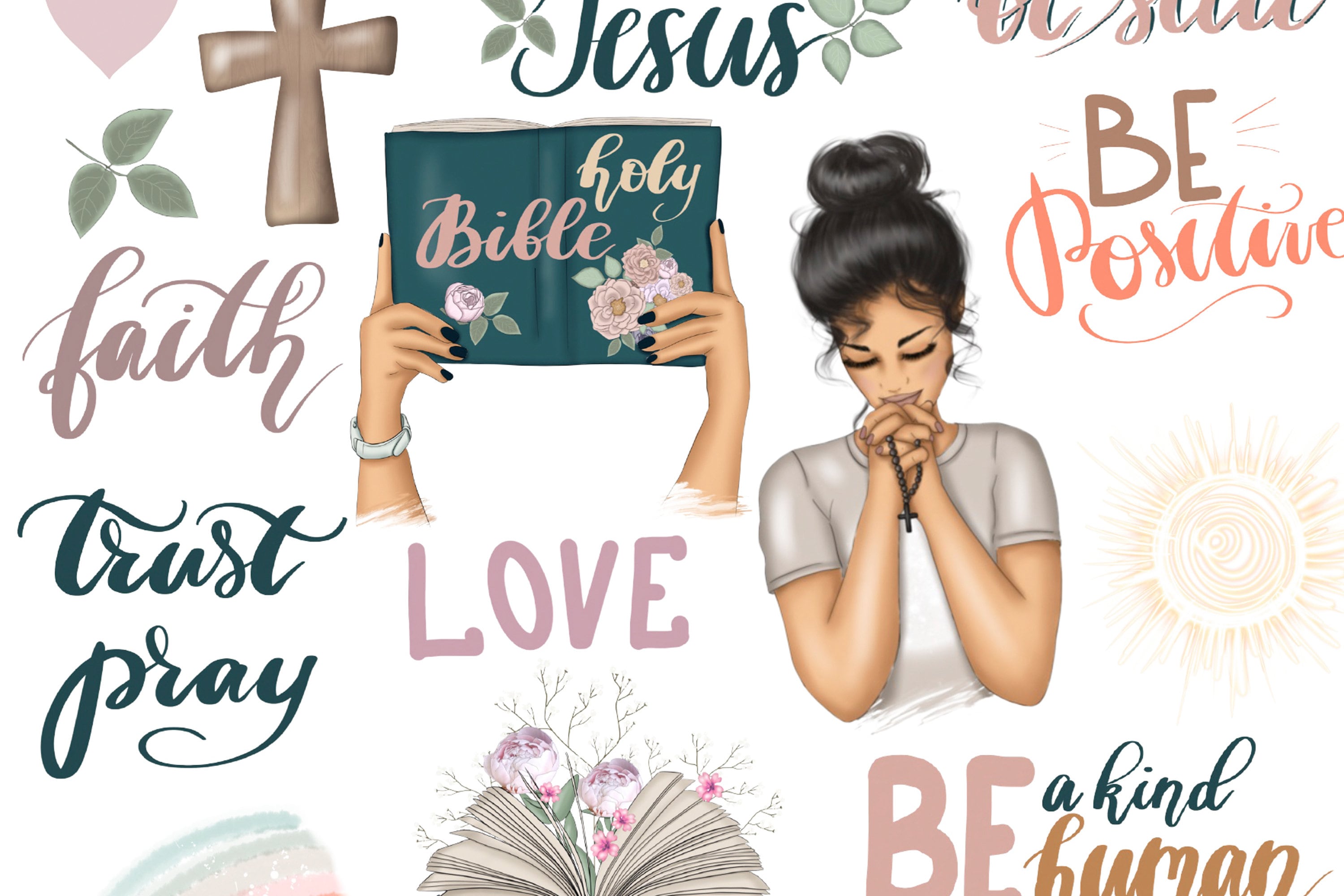 Christian Digital Stickers, Faith Goodnotes Stickers, Prayer Stickers ...