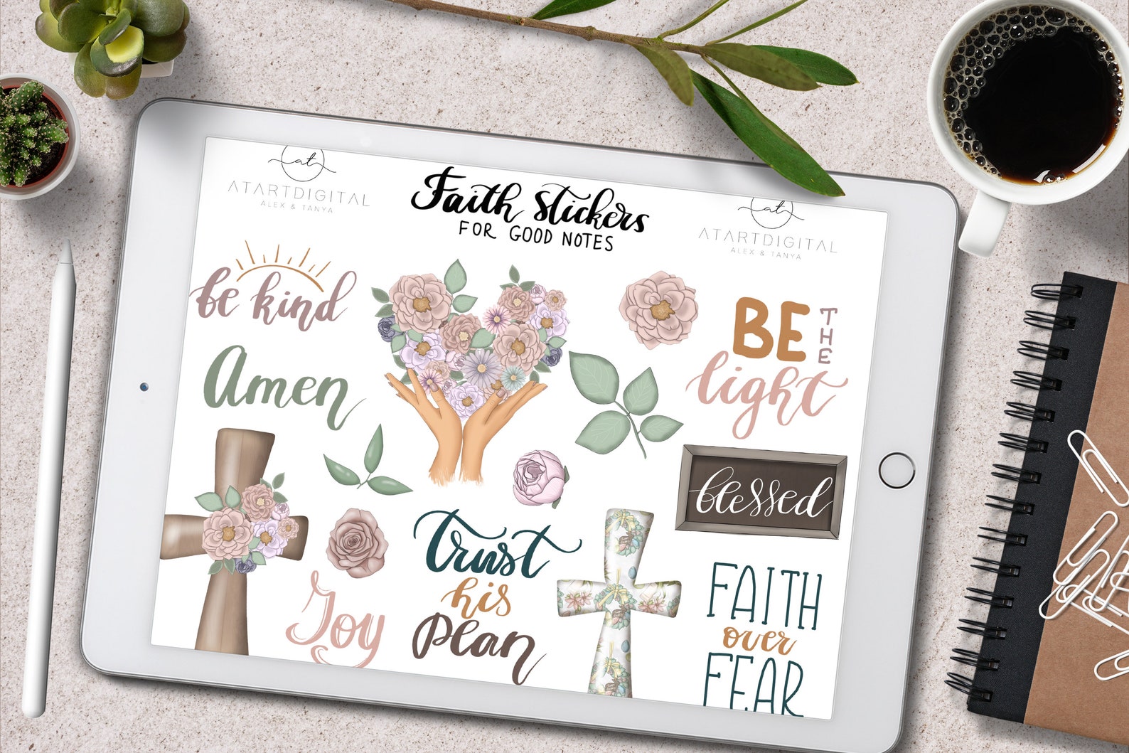 Christian Digital Stickers, Faith Goodnotes Stickers, Prayer Stickers ...