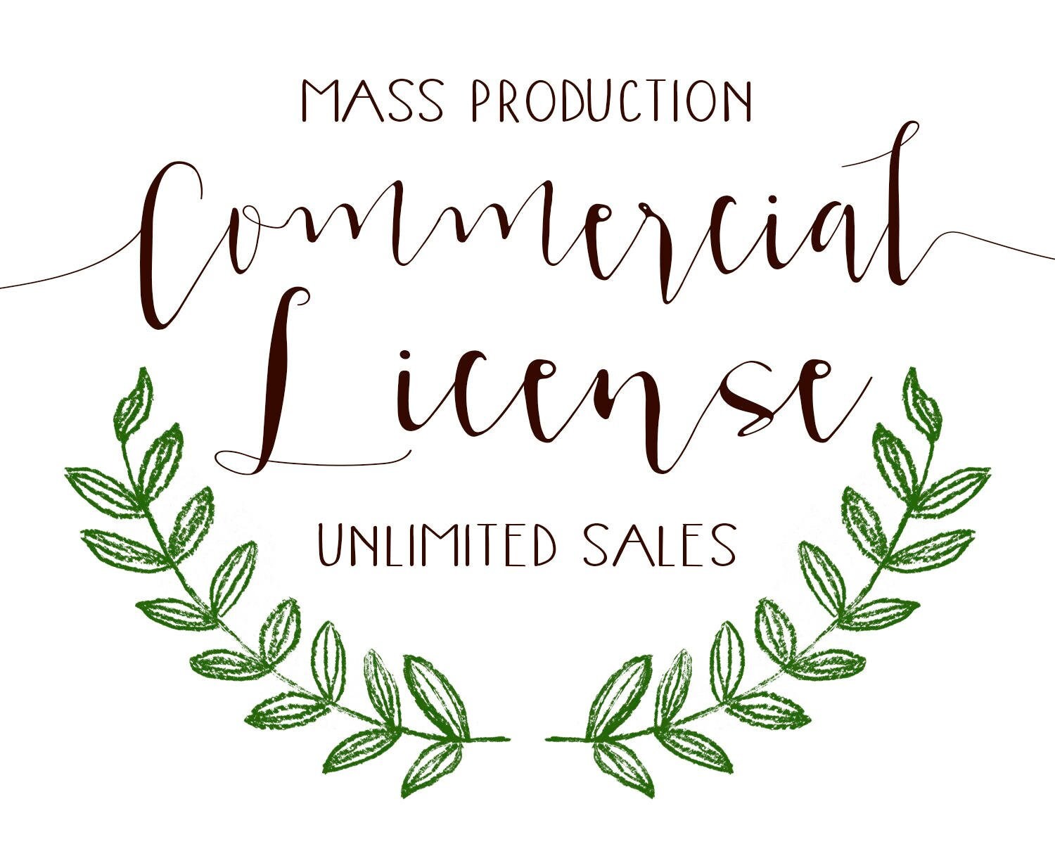 Commercial License, Mass Production, Digital Commercial, No Credit ...
