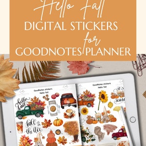 Hello Fall Goodnotes Digital Planner Stickers, Autumn Goodotes Icons ...