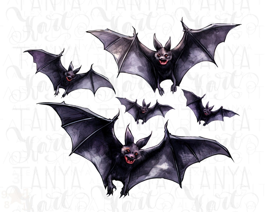 Seasonal Scary Bats PNG, Spooky Halloween Holiday Graphics, Mysterious ...