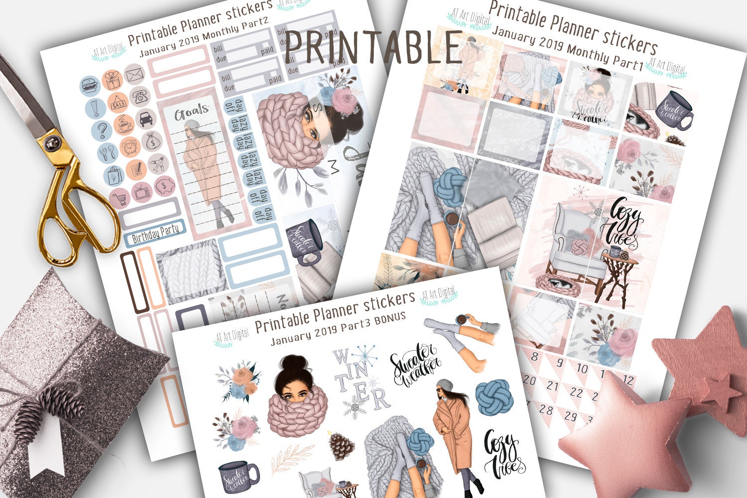 Erin Condren Planner Stickers Monthly Planner Stickers - Etsy