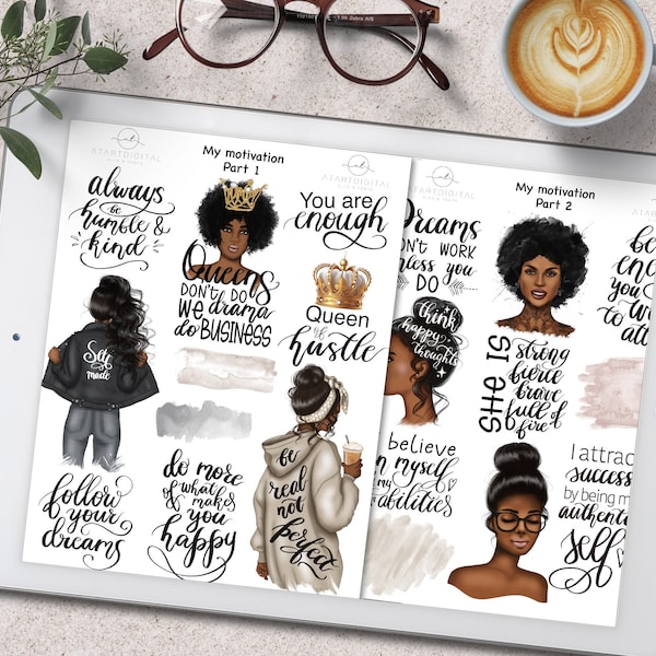 Stickers Black Girl Motivation - Etsy