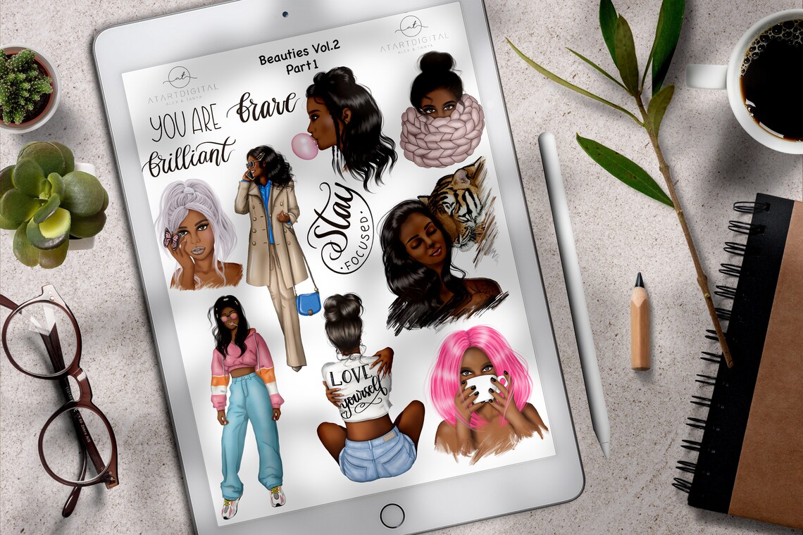 Manifestation Stickers Afro Goodnotes Motivational Stickers - Etsy