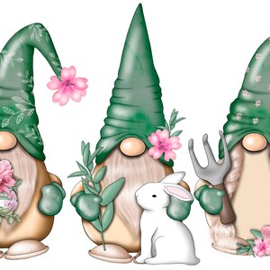 Spring Gnomes Clipart Bundle - Easter Garden Gnomes PNG Instant ...