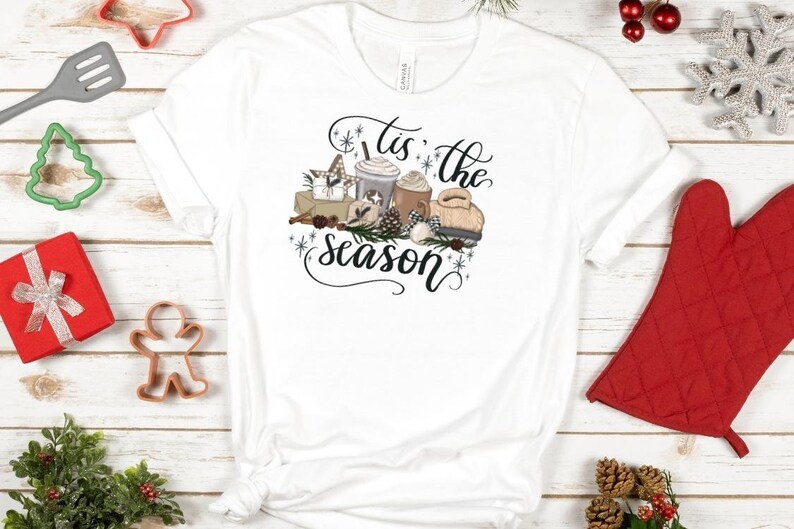 Tis the Season Winter Illustration Hand Drawn Png Christmas - Etsy