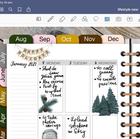Winter Kit Digital Stickers for Goodnotes 5 Planner, African American ...