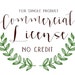 Clipart License, Digital Product, No Credit License, Commercial License ...