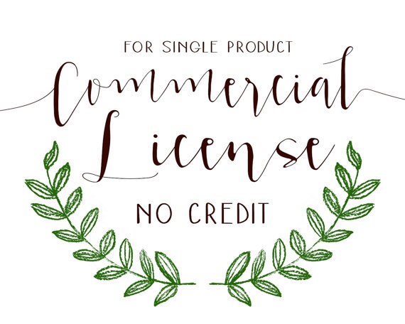 Clipart License, Digital Product, No Credit License, Commercial License ...