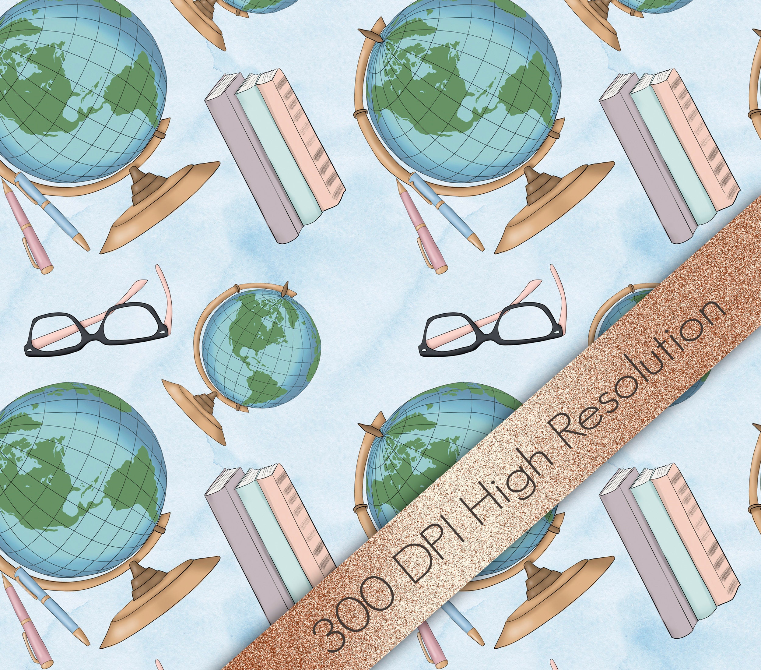 Back to School Paper-surface Pattern-school Digital - Etsy