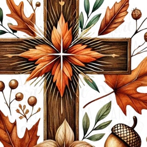 Fall for Jesus He Never Leaves Png, Fall Christian, Faith Cross ...