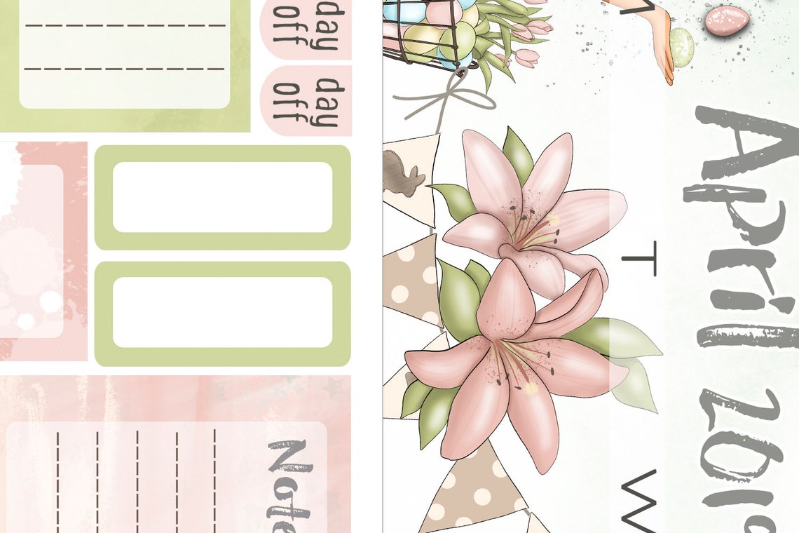 Erin Condren Stickers Planner Stickers April Stickers April - Etsy