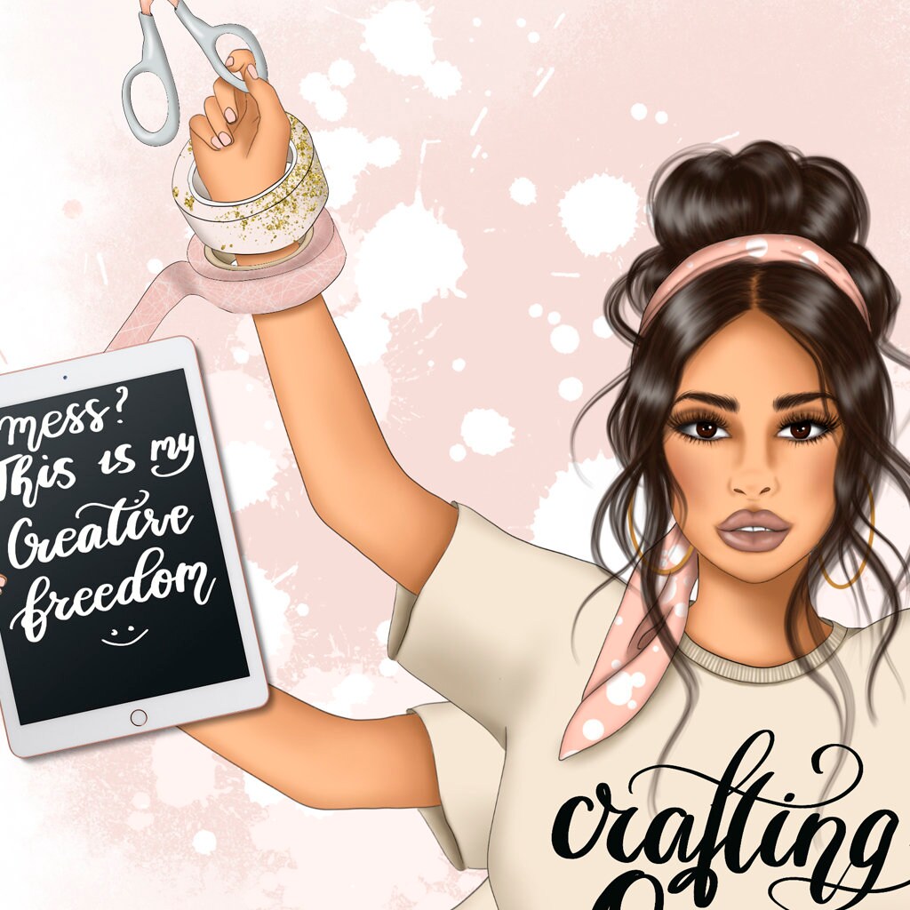 Sublimation Design, Crafting Queen, Craft Png, Craft Woman, Crafting ...