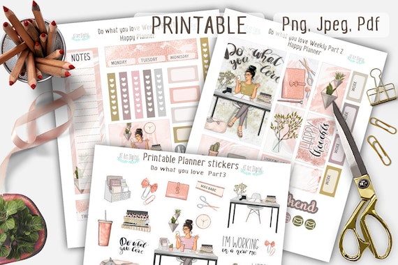Happy Planner Stickers Weekly Stickers Planner Girl - Etsy