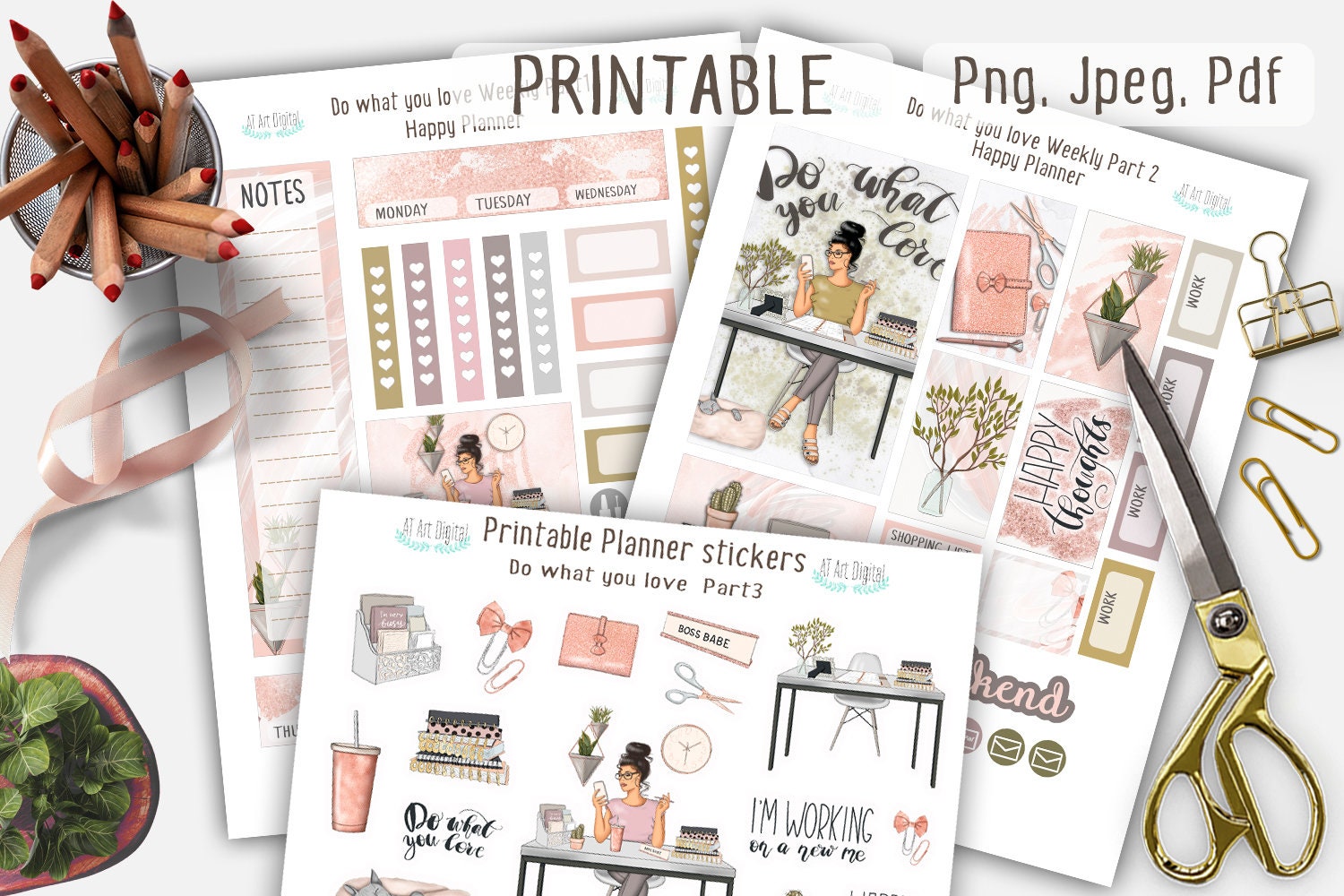 Happy Planner Stickers Weekly Stickers Planner Girl - Etsy