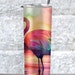 Flamingo Tumbler Alcohol Ink Tumbler Watercolor Texture - Etsy