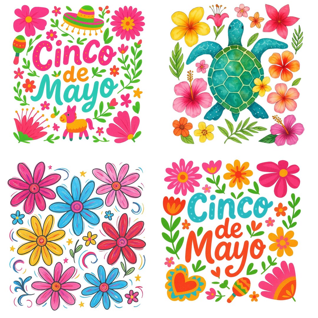 Cinco De Mayo Turtle PNG: Mexican Fiesta Shirt Design (digital Download ...