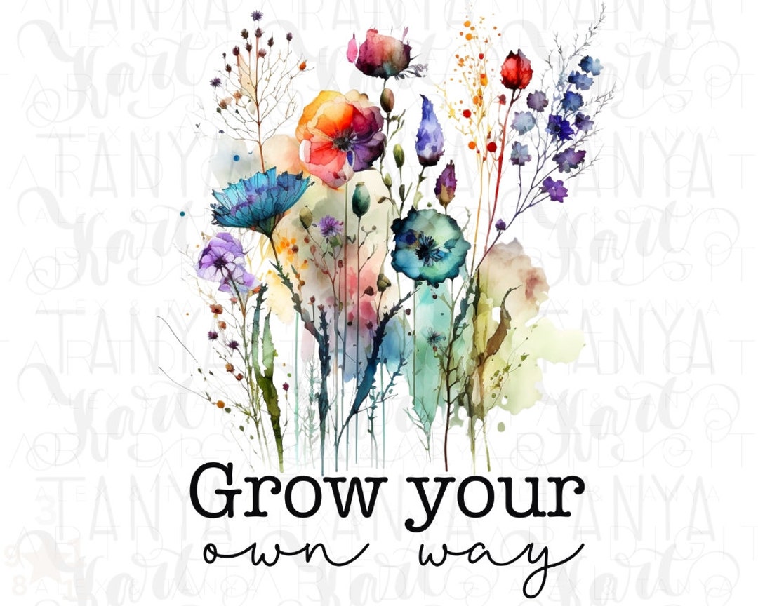 Mental Health Quote Grow Your Own Way, Positive Quote Png Sticker ...