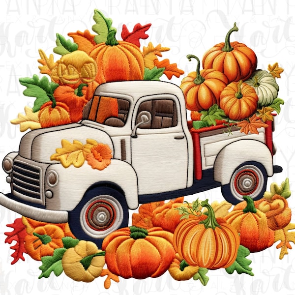 Truck With Pumpkins - Etsy