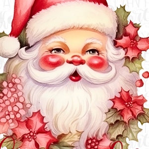 Red Santa Claus Sublimation PNG for Shirts, Santa Ho Ho Ho PNG With ...