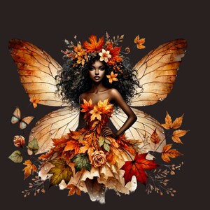 Autumn Fairy Clip Art Bundle, Thanksgiving Fantasy PNG File, Instant ...