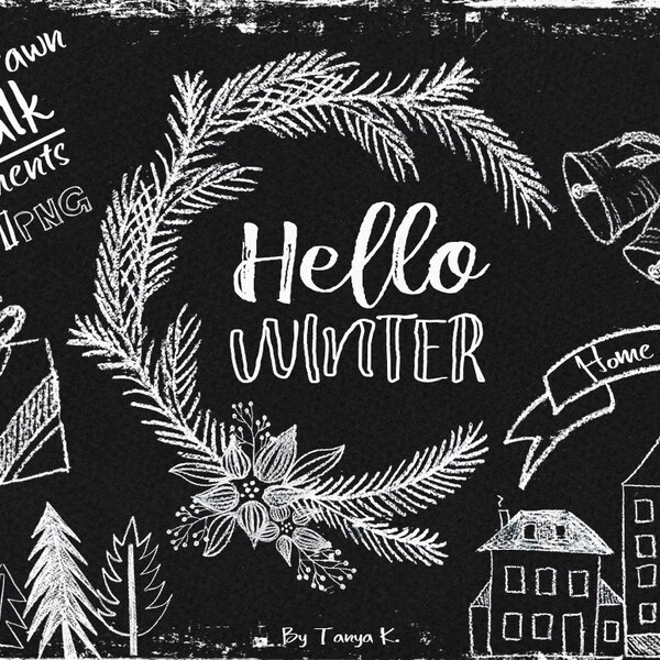 Chalkboard Snowflake - Etsy