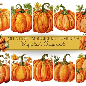 Fall Pumpkin Clip Art Bundle - Sublimation Graphics for Autumn Decor ...