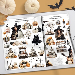 Digital Halloween Planner Stickers Goodnotes Sticker Kit, Neutral Style ...