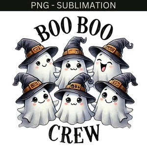 Boo Boo Crew PNG for Creative Card Making, Instant Download, Cute Ghost ...