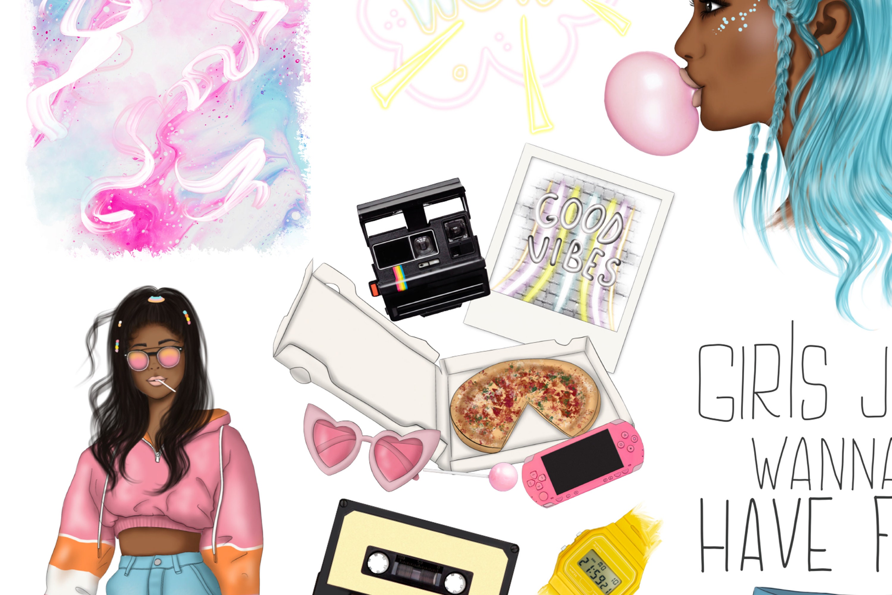 Retro Icons Instant Download Goodnotes Kit Vintage - Etsy