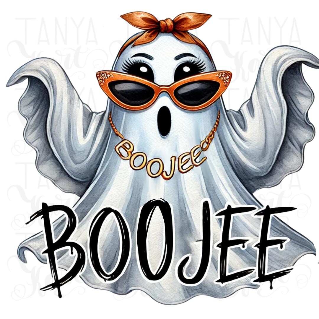Boo Jee Ghost PNG, Transparent Designs for Fun Halloween Card Making ...