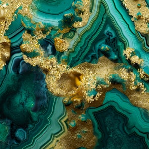 Green Geodes Digital Paper Pack, Agate Backgrounds, Instant Download ...