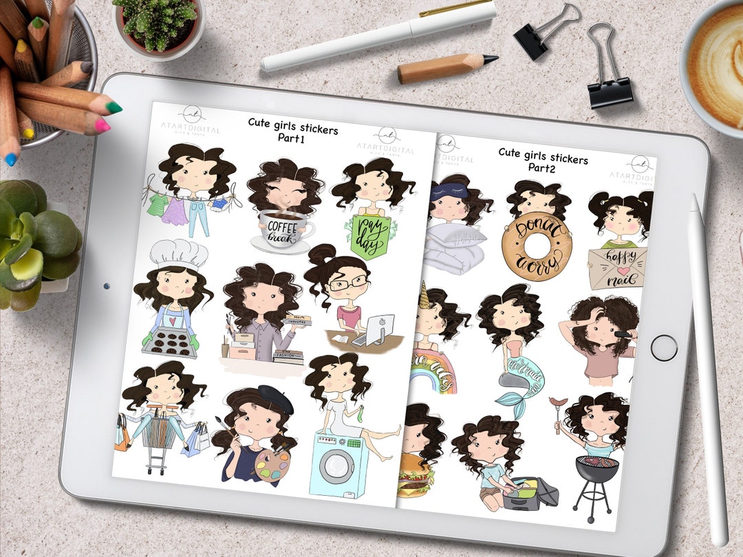 Daily Routine Digital Stickers for Goodnotes Planner, Cute Everyday to ...