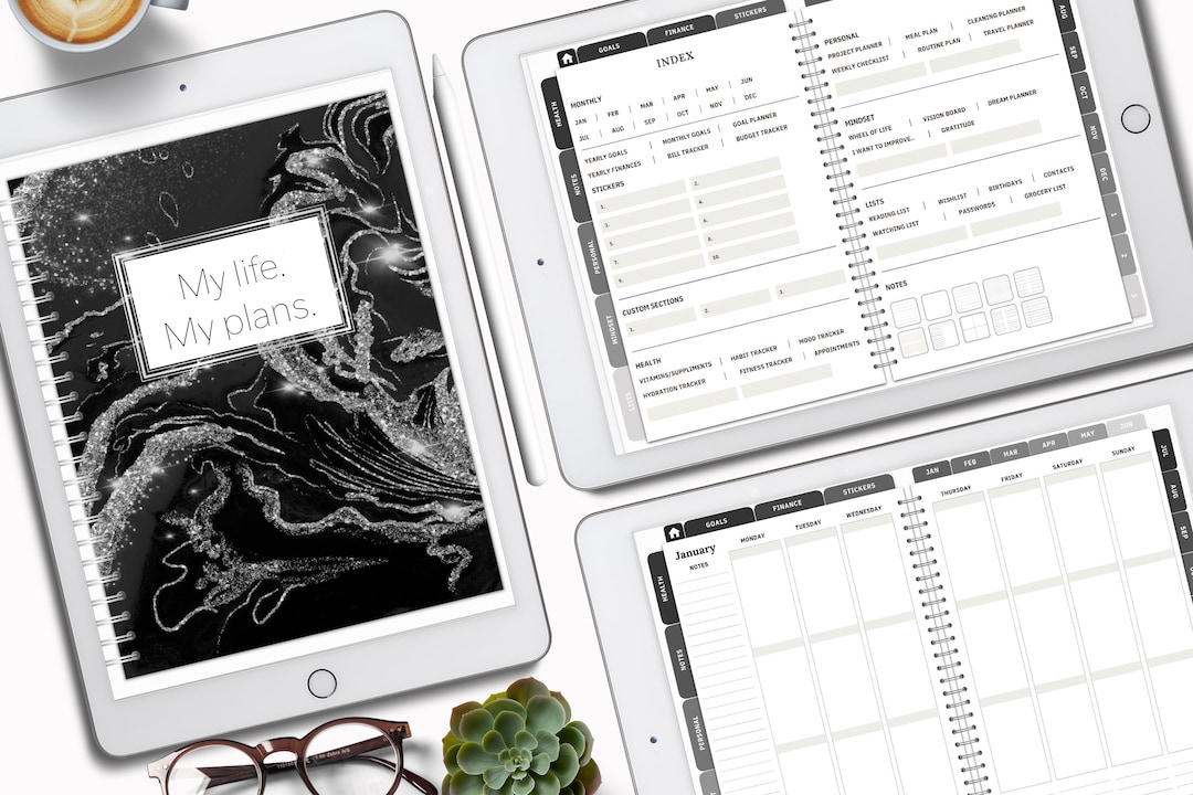 Undated Digital Planner for Goodnotes-perfect for iPad Pro and Daily ...
