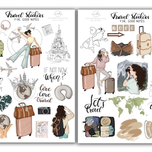 Goodnotes Stickers, Travel Icons, Goodnotes 5 , iPad Planner, Digital ...
