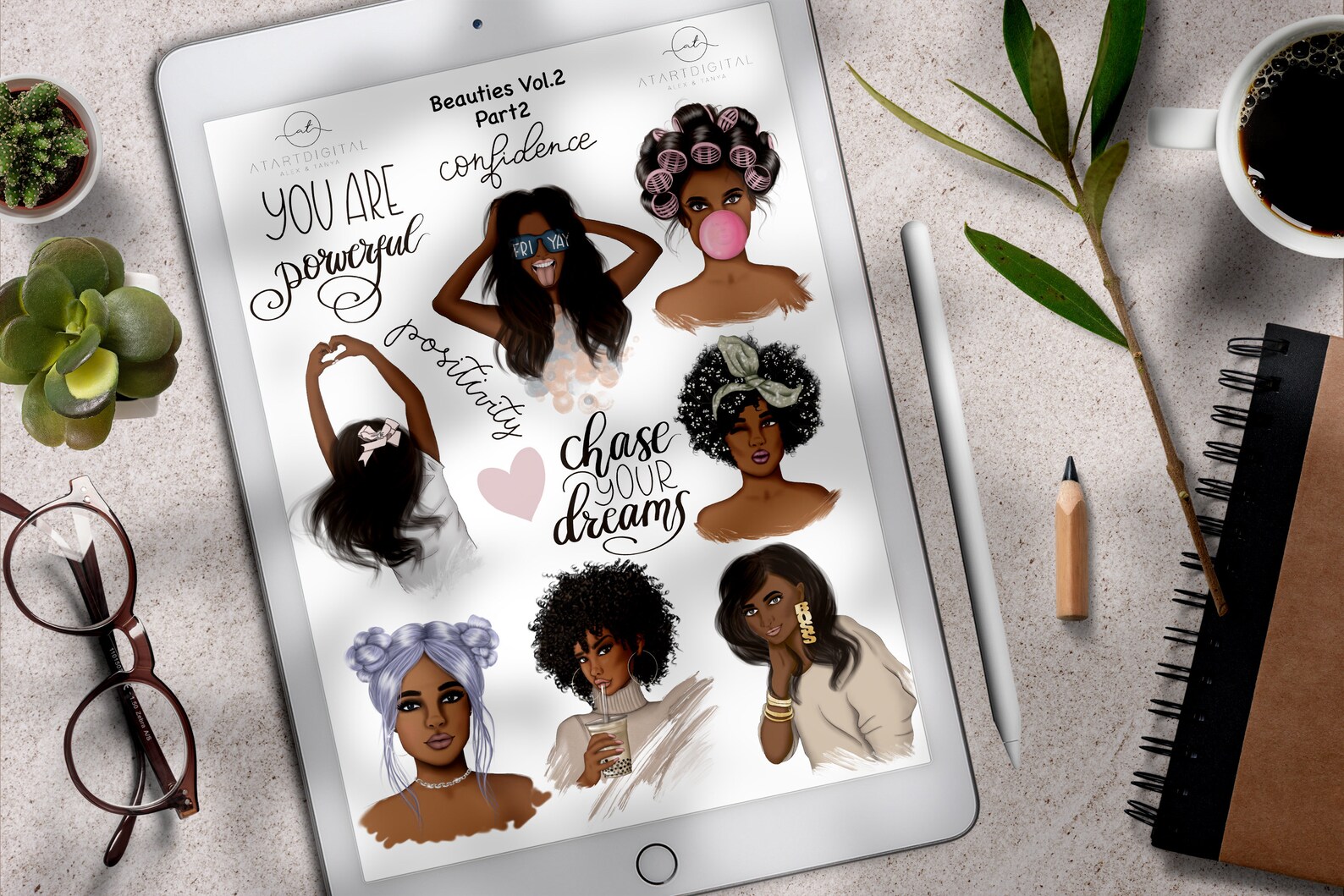 Manifestation Stickers Afro Goodnotes Motivational Stickers, Melanin ...